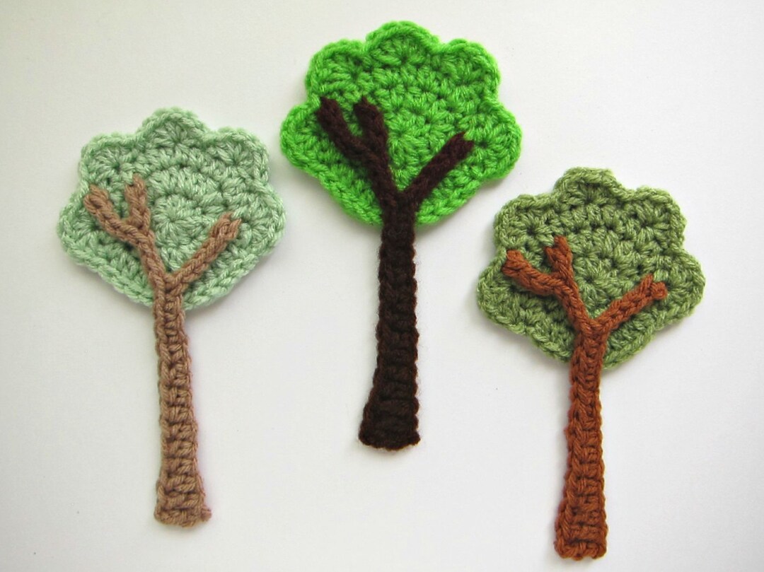 1pc 6.5 SUMMER TREE Crochet Applique - Etsy