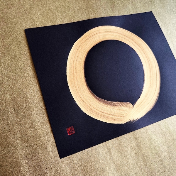 Gold Enso Art - Etsy