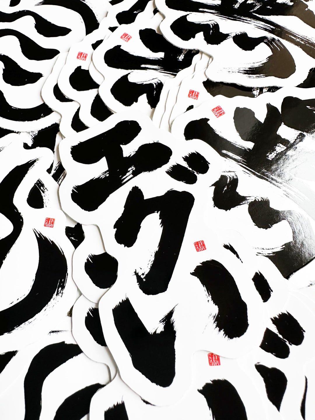 Stickers Set - Japanese Calligraphy Stickers Written by Japanese ...