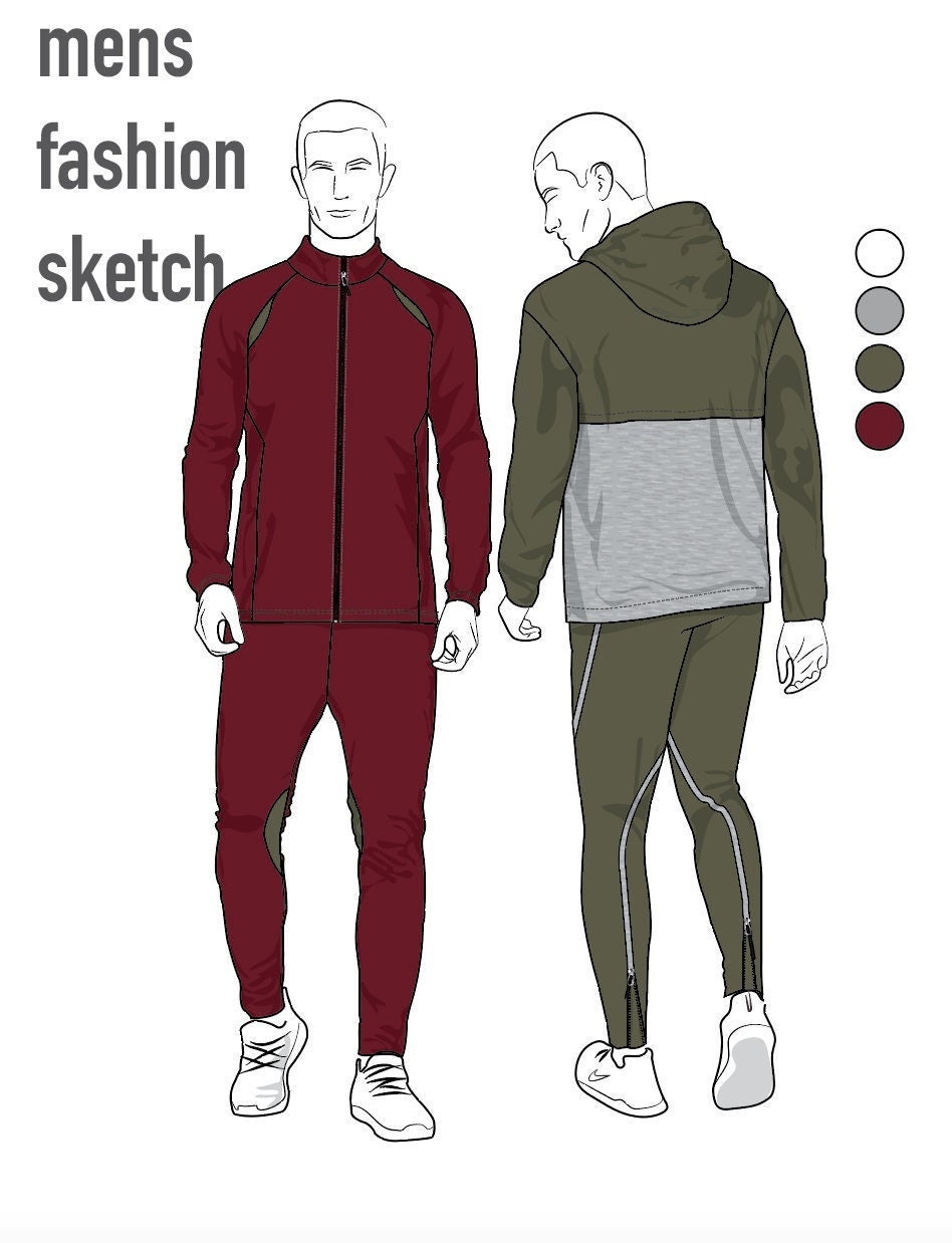 Men Fashion Drawing Sketches