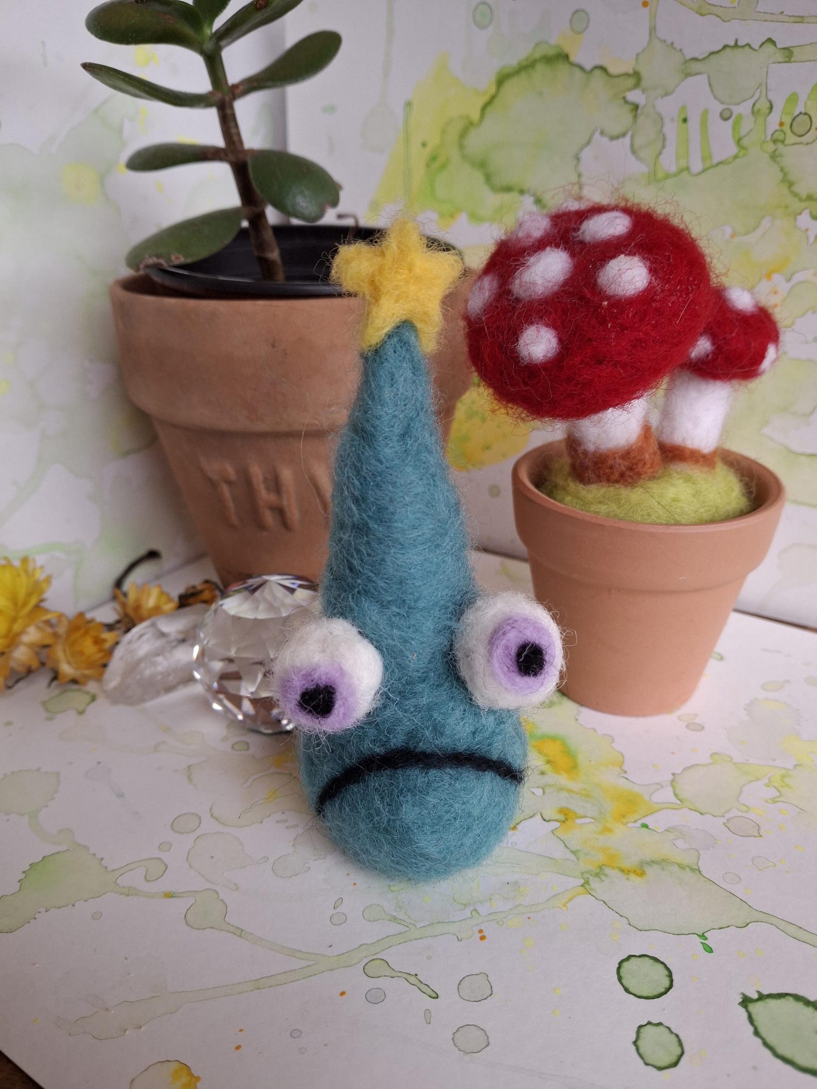 Quirky Needle Felted Christmas Tree With Eyeballs - Etsy