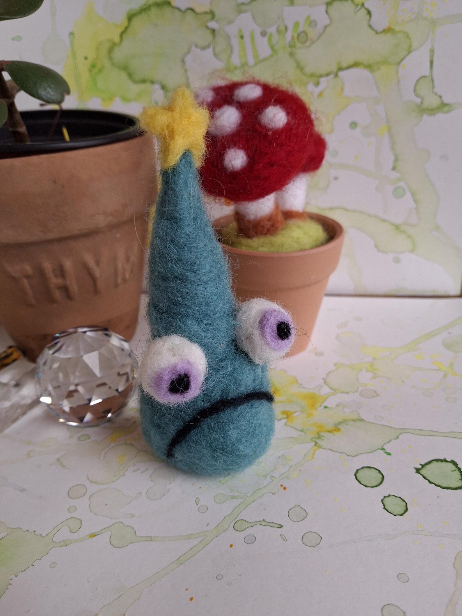 Quirky Needle Felted Christmas Tree With Eyeballs - Etsy