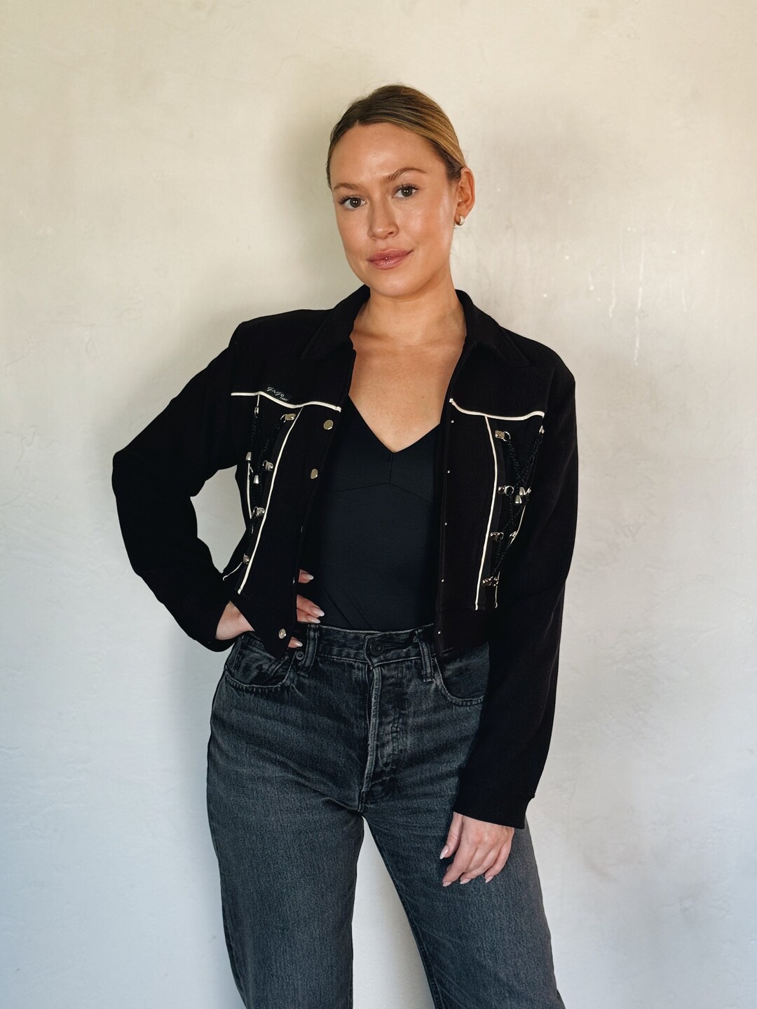 Black Vintage 80s/90s Jacket - Etsy