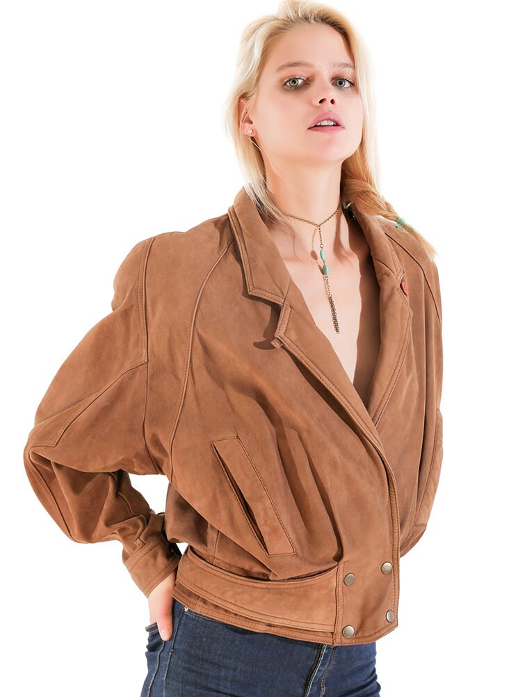 VINTAGE Suede Jacket Circa 80s 90s PERFECTION 70s Vibe Brown Tan - Etsy