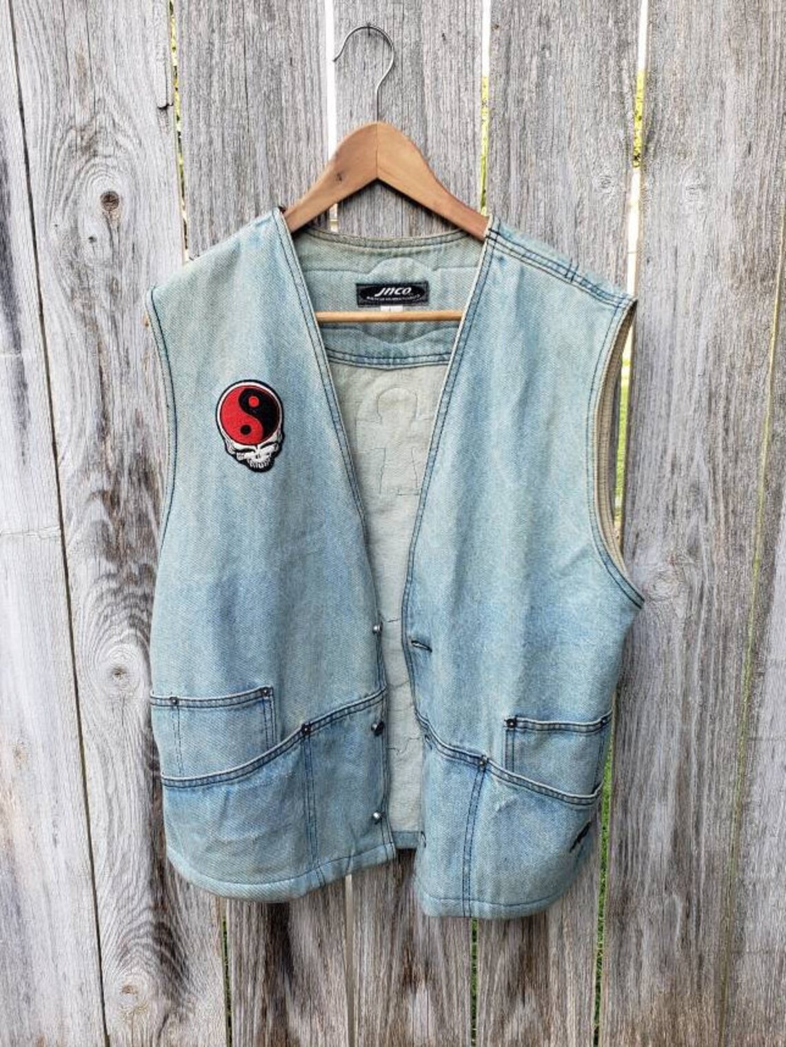 RARE 90s Vintage JNCO Denim Vest Custom Patches 90s Baby - Etsy