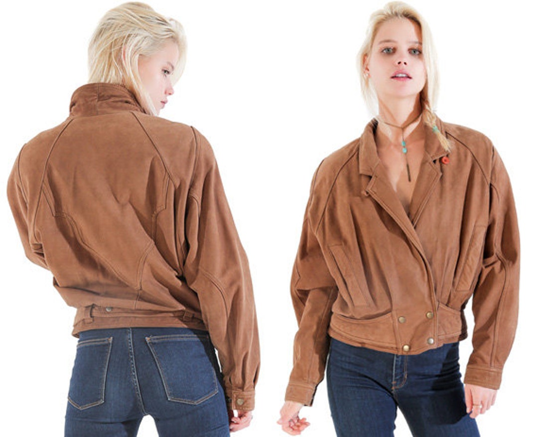 VINTAGE Suede Jacket Circa 80s 90s PERFECTION 70s Vibe Brown Tan - Etsy