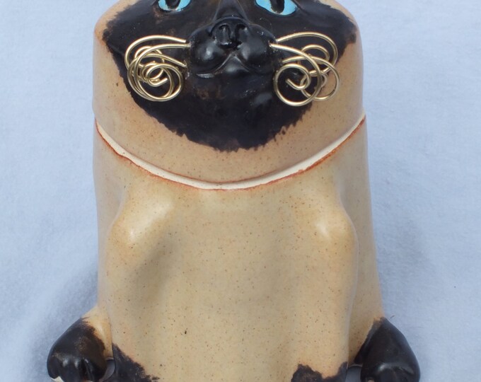 OOAK Handmade Siamese Cat Jar - Etsy