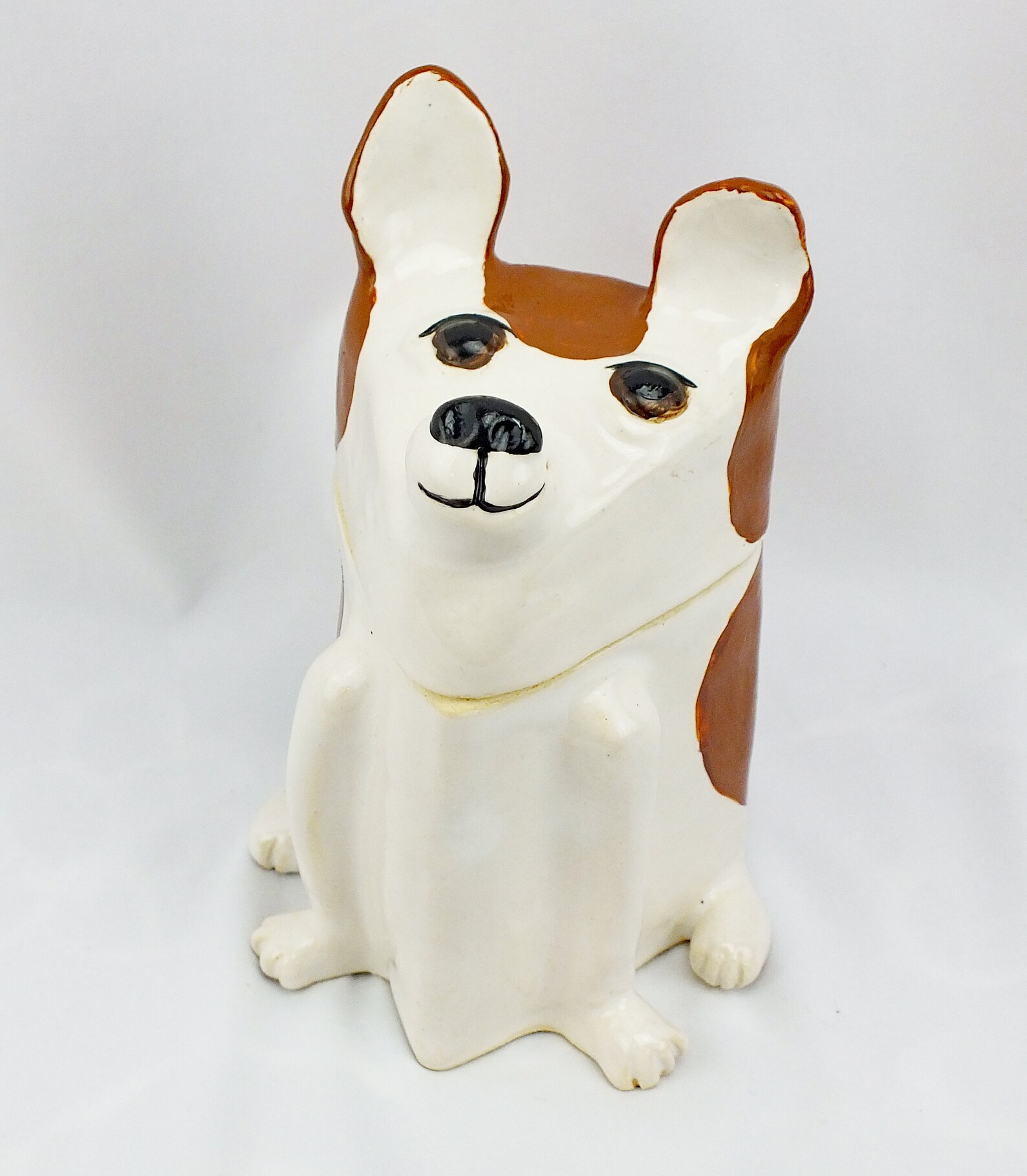 Chihuahua Dog Jar, Ceramic Triangular Canister Handmade OOAK, Brown and ...