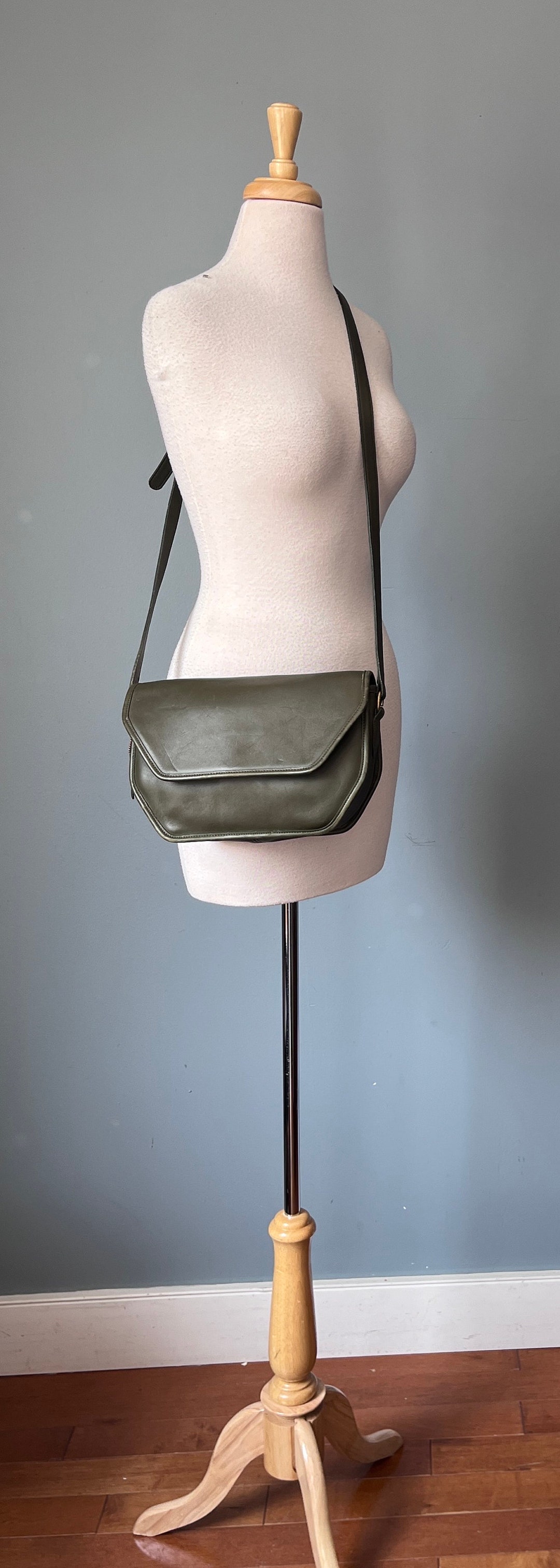 Coach F5D-9947 Geometric Bag / Vtg 70s/ Olive Green Coach - Etsy