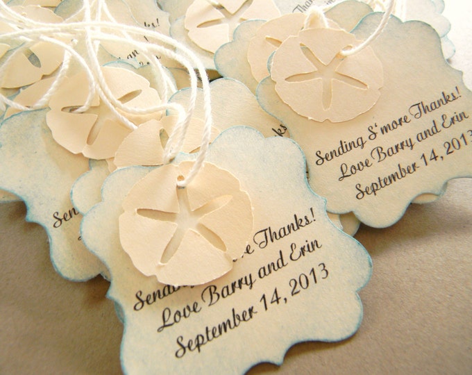 Beach Wedding Favor Tags for Bags Starfish Sand Dollar 48 Tags - Etsy