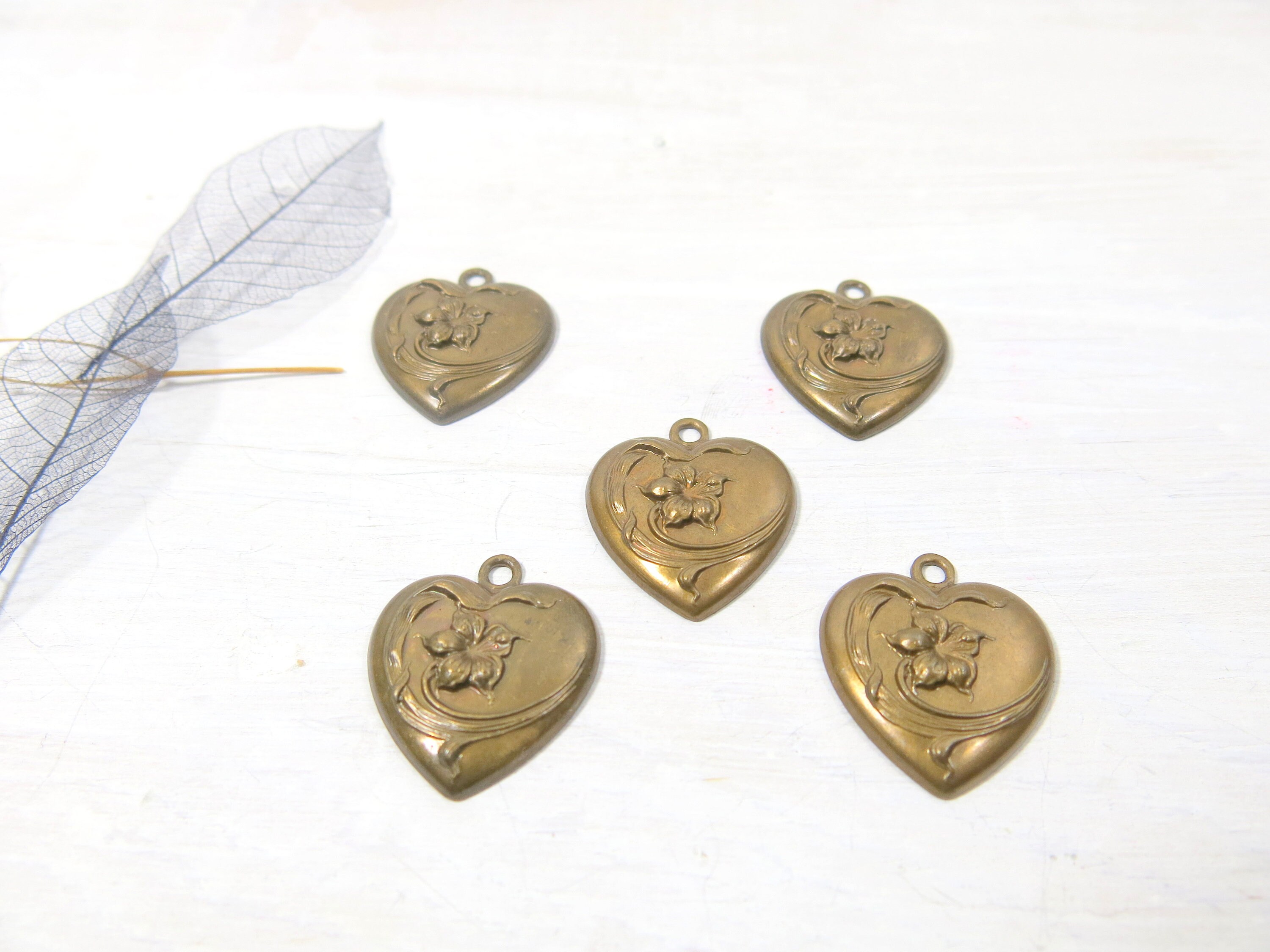 Chocolate Ox Heart Heart Charm Heart Pendant Chocolate - Etsy