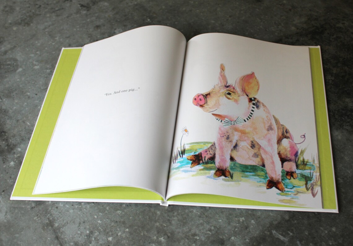 A Pig for Friendship- A Hardback Children's Book Whimsical Farm Animals ...