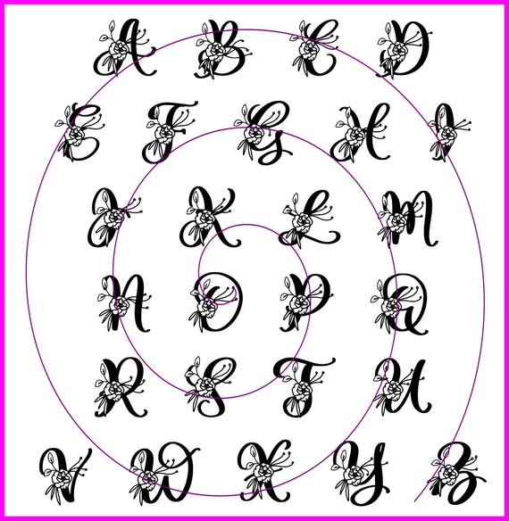 Fancy Floral Font Flower SVG Flower Font Digital Download - Etsy UK