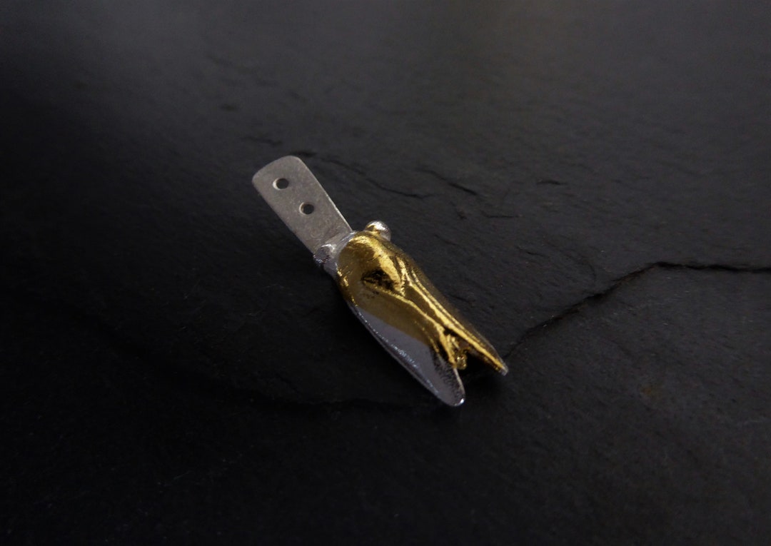 Recycled 24ct Gold Cicada Ear Jacket Symbol of Change Summer Amulet Eco ...