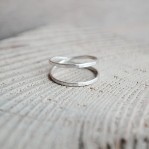 The Cora Ring Sterling Silver Ring Silver Criss - Etsy