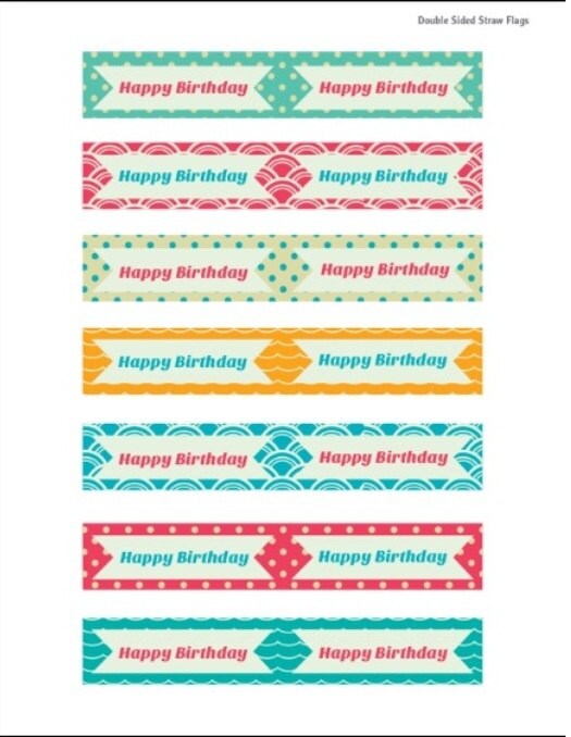 INSTANT DOWNLOAD Straw Flags | Etsy