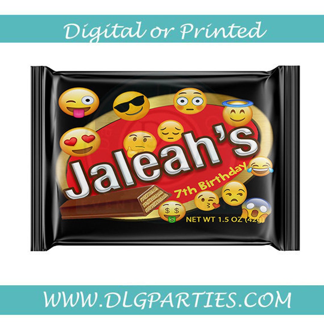 Emoji Kit Kat Candy Wrappers- Emoji Treats - Emoji Party Favors - Etsy