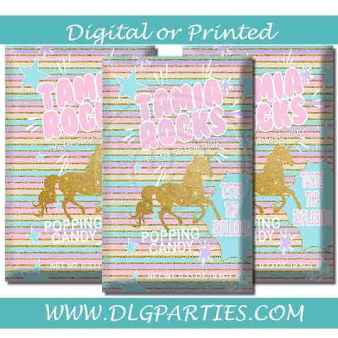Unicorn Pop Rocks Label- Pop Rock Party Favors - Etsy