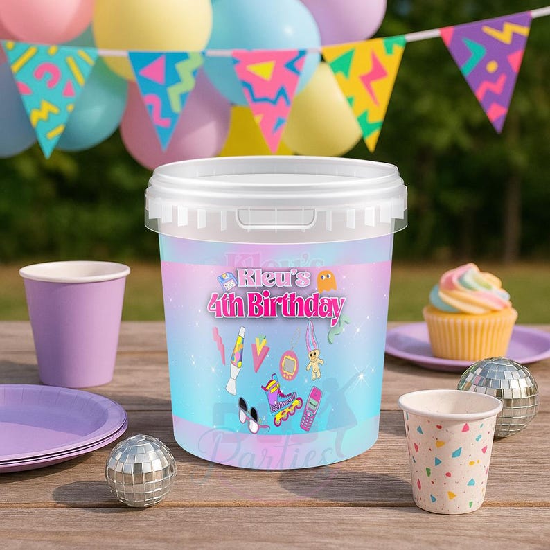 Y2K Cotton Candy Tub Label – Digital Download – Personalized 90s ...