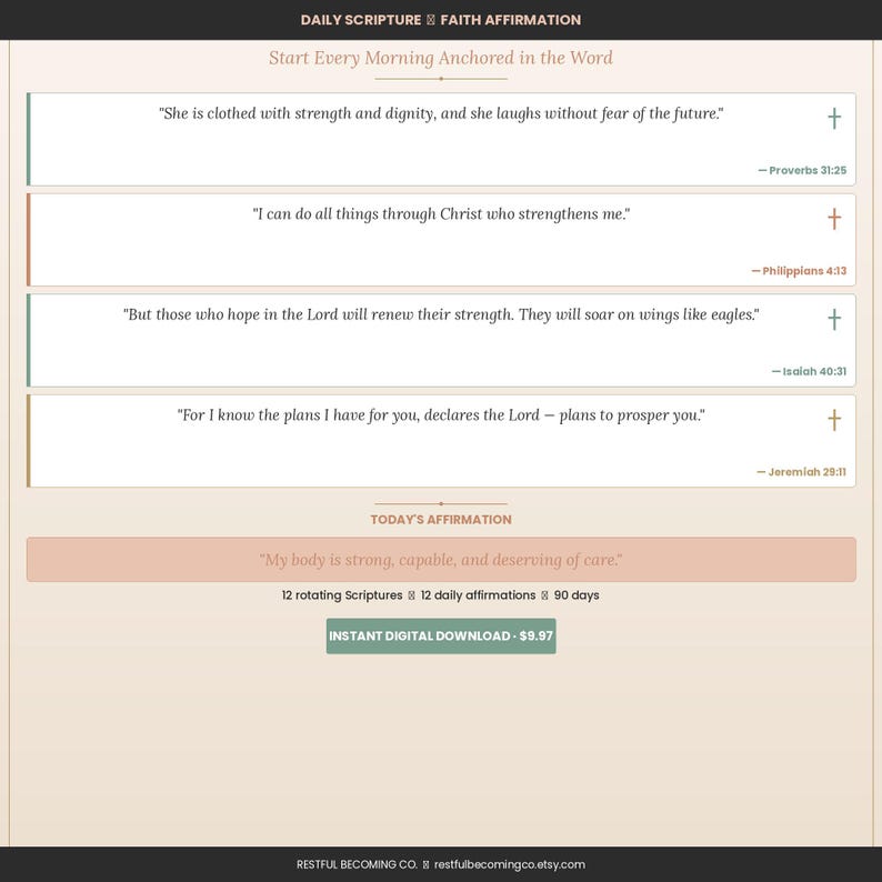 90-day Christian Wellness Journal | Faith Fitness Gratitude | Women ...