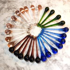 One Set Left! 9 Blown Glass Water Drops 3.5 Inch Glass Drop Ornaments ...
