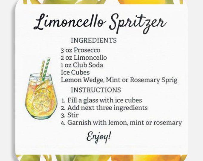 Limoncello Spritzer Cards Actual Cards Orangecello Spritzer Card Olive Oil Bread Dip Recipe Card ...