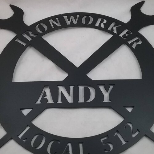 Metal Ironworker Sign Custom Made Current Job or Retirement - Etsy