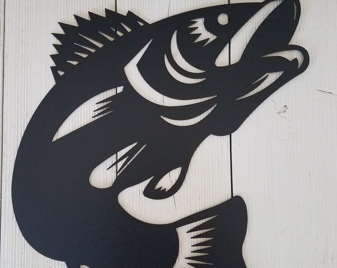 Metal Walleye Fish Wall Hanging - Etsy