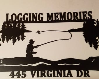 Custom Metal Sign Fly Fishing Mountains Wall Decor Cabin - Etsy