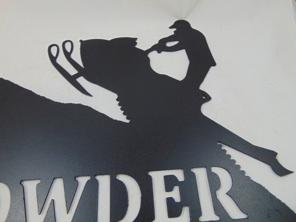 Custom Metal Snowmobile Sign Sled Powder Passion | Etsy