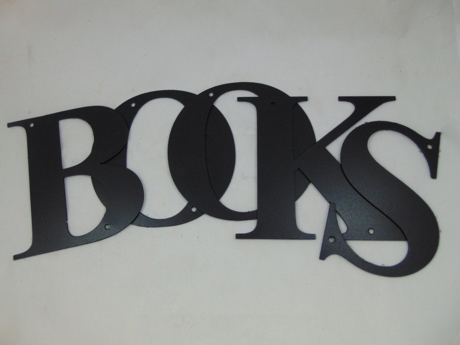 Metal BOOKS Word for your Library Letters Cut in the Times | Etsy