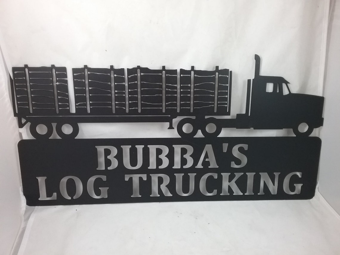 Metal Logging Truck Wall Hanging Sign Business Sign Custom - Etsy