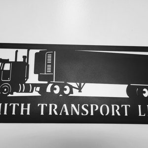 Custom Cabover Semi Truck Wall Sign - Etsy