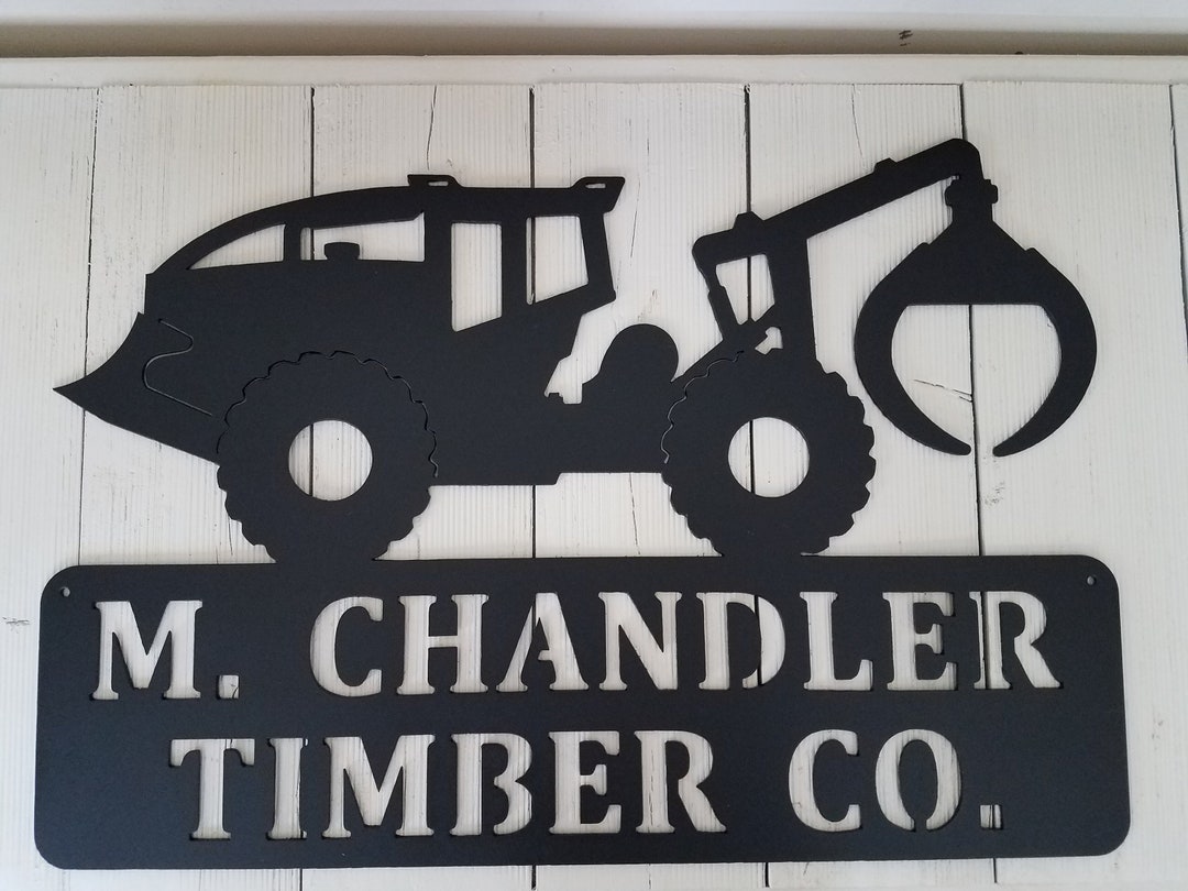 Metal Log Skidder Wall Hanging, Custom Design, Custom Color,business ...