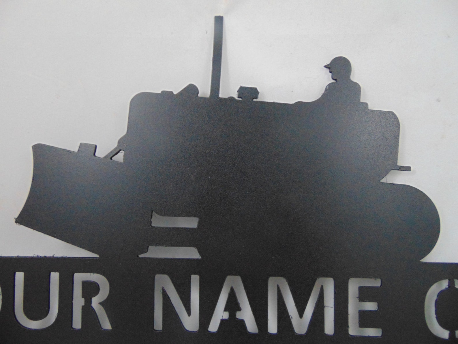 Large Bulldozer Metal Address Sign Custom Made With Your - Etsy