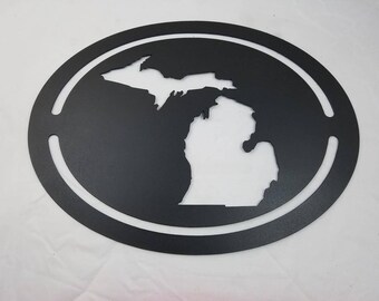 Metal Michigan State Cutout Sign | Etsy