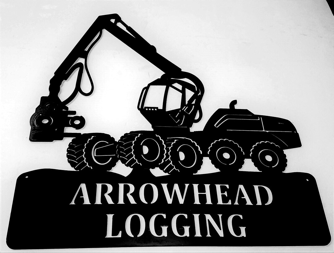 Metal Cut to Length Logging Sign, Processor, Harvestor, Custom Logging ...
