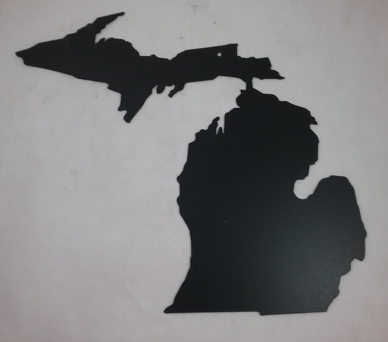 Metal Michigan State Cutout Sign | Etsy