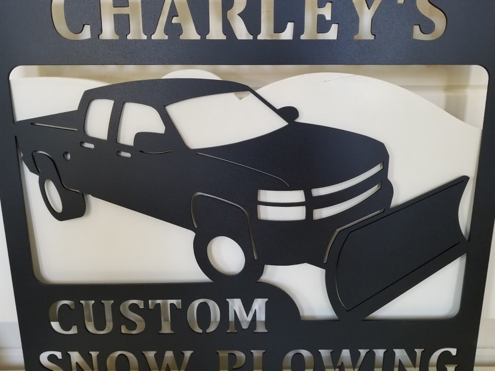 Metal Custom Snow Plow Pickup / Truck Sign MADE TO ORDER - Etsy