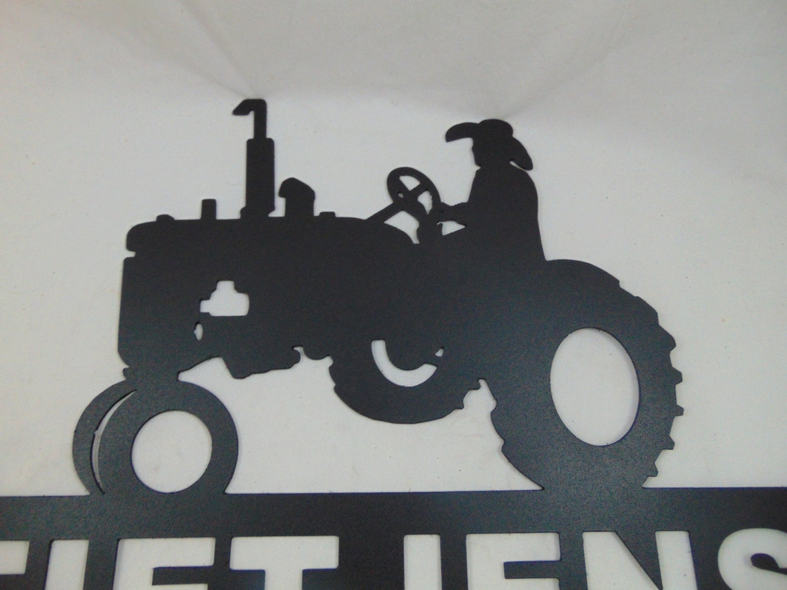 Metal Tractor Sign Custom Made With Your Name Address - Etsy