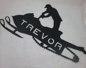 Custom Metal Snowmobile Sign Sled Powder Passion | Etsy