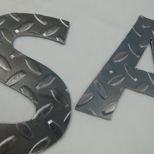 Diamond Plate Letter or Number, Candara Font - Price is PER Letter or ...