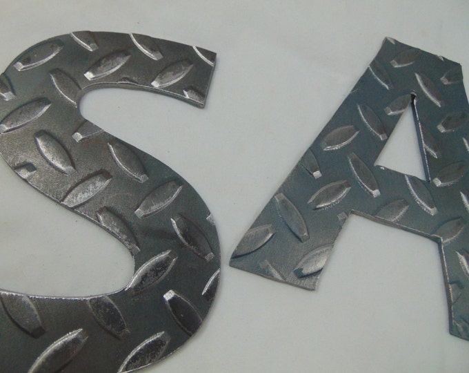 Diamond Plate Letter or Number, Candara Font - Price is PER Letter or ...