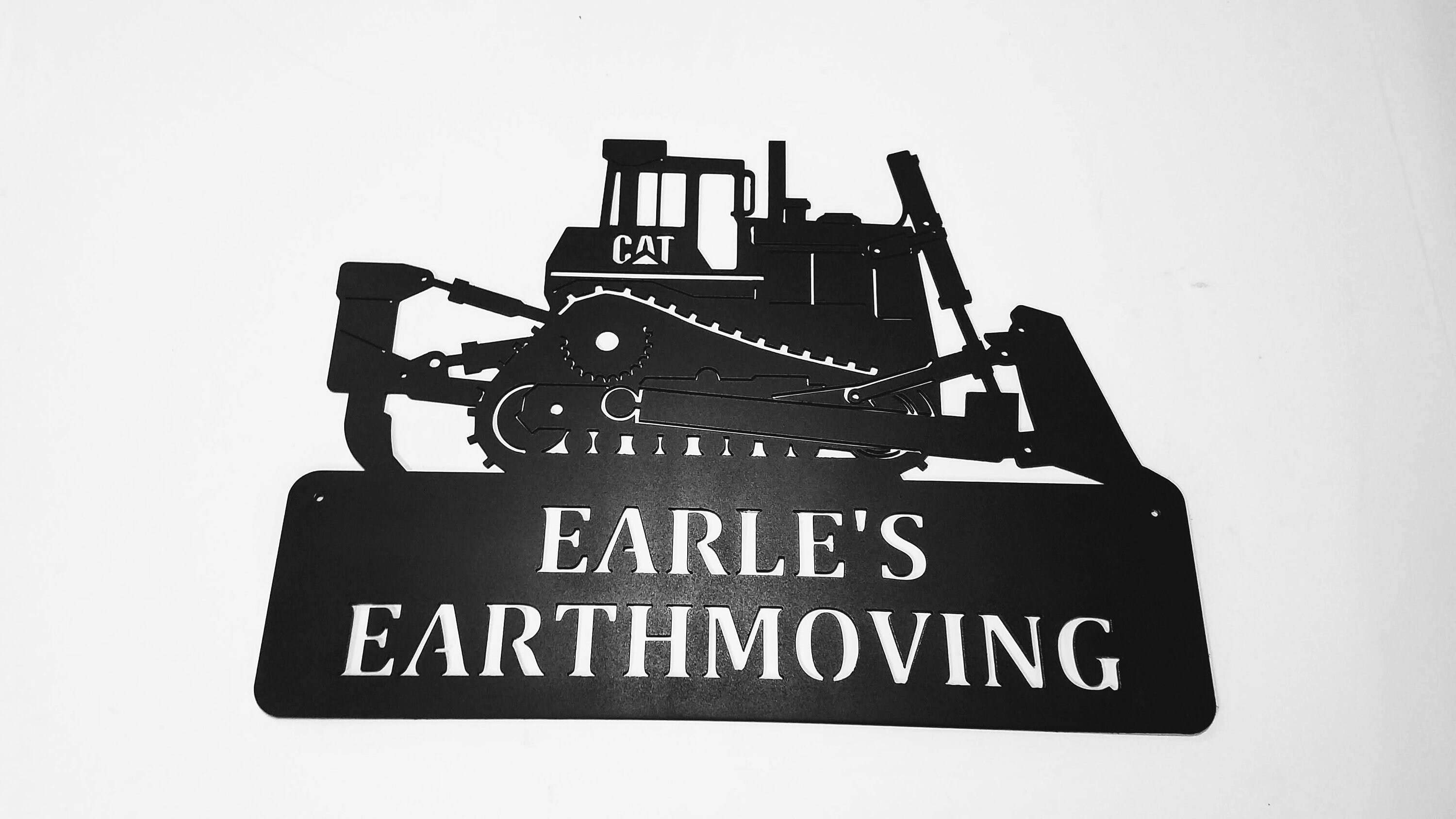 Large Metal Bulldozer Sign, Custom Made With Your Address Numbers or ...