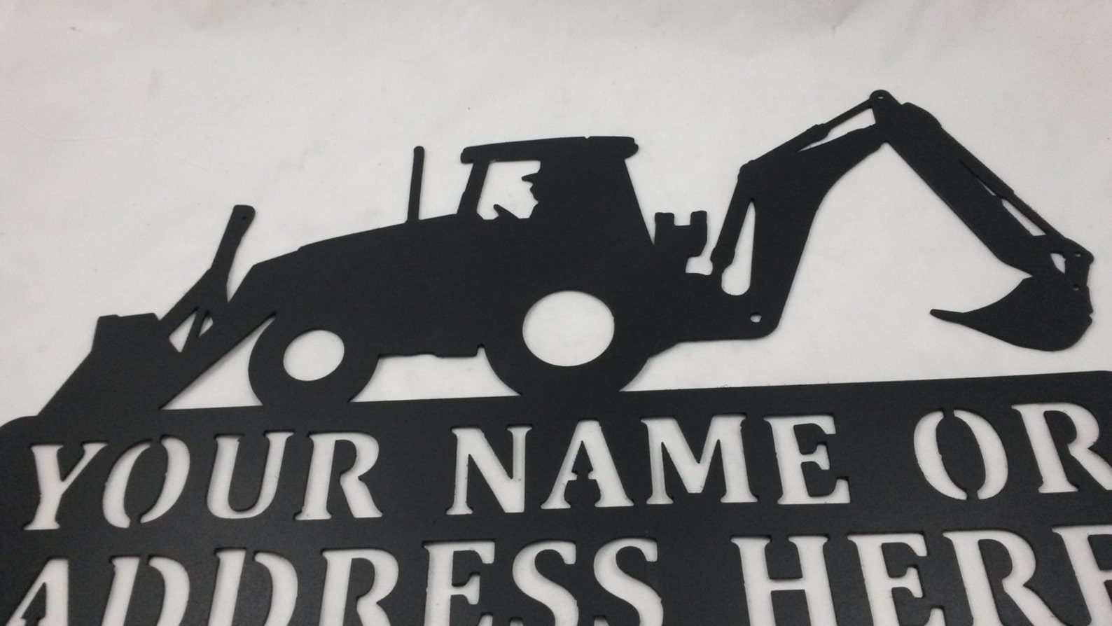 Backhoe Metal Address Sign Custom Made With Your Address | Etsy