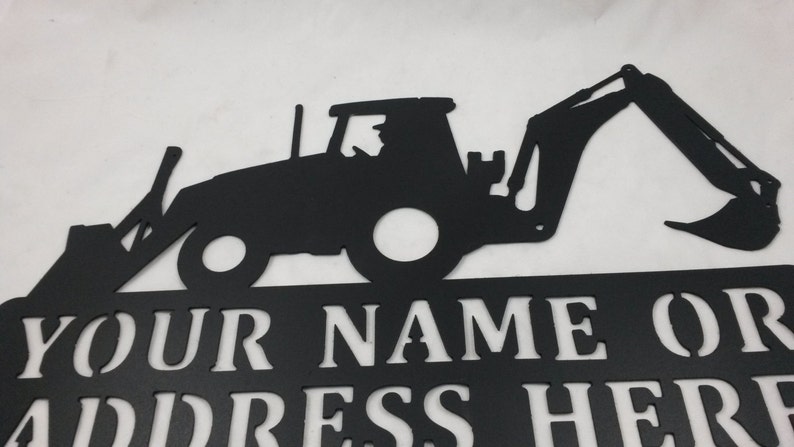 Backhoe Metal Address Sign Custom Made With Your Address | Etsy