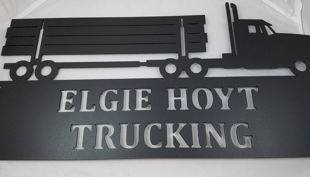 Metal West Coast Long Log Logging Truck Wall Hanging Sign, Business ...