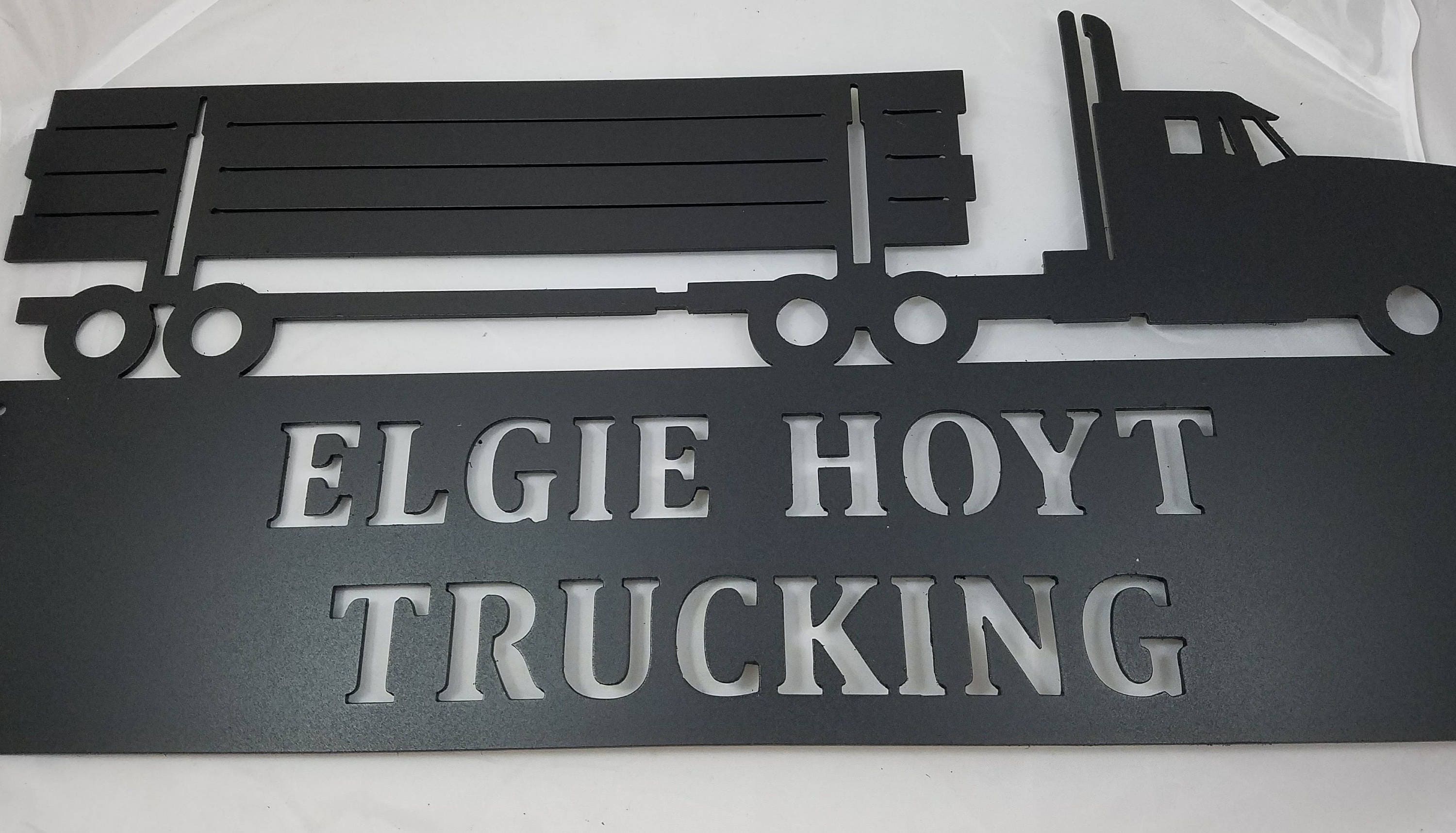 Metal West Coast Long Log Logging Truck Wall Hanging Sign, Business ...