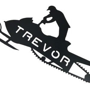 Metal Snowmobile, Personalized Sled, Powder Passion - Etsy