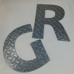 Diamond Plate Letter or Number, Candara Font - Price is PER Letter or ...